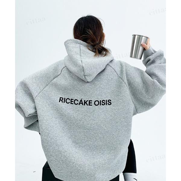ZOZO問い合わせ番号:98711463ショップ:Dalfwin，ダールフィンブランド:Dalfwin，ダールフィン商品名:韓国ファッション RICECAKEバックロゴラグランフーディーカテゴリ:トップス>パーカーブランド品番:D-4...