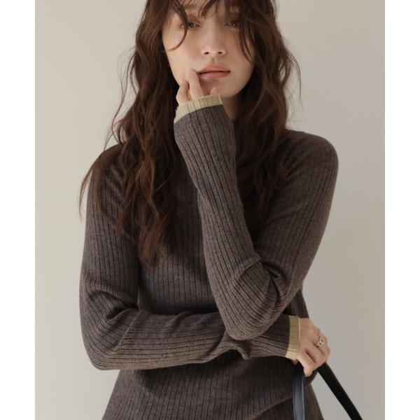 『タイムセール実施中』ZOZO問い合わせ番号:98711593ショップ:Ulysses，ユリシスブランド:Ulysses，ユリシス商品名:袖配色ボトルネックワイドリブニットプルオーバーカテゴリ:トップス>ニット/セーターブランド品番:...