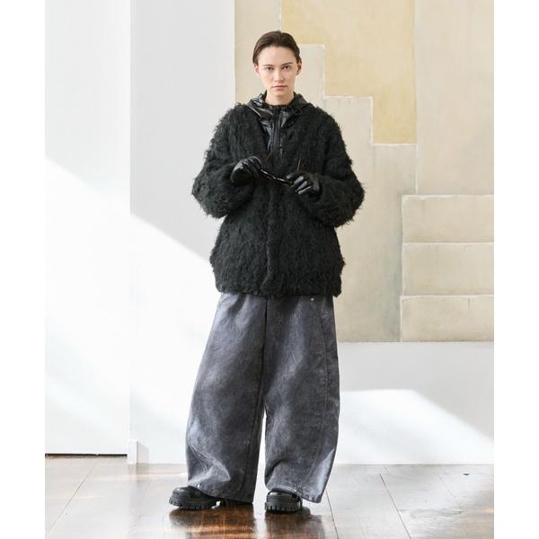 『タイムセール実施中』ZOZO問い合わせ番号:98712138ショップ:soerte，ソエルテブランド:soerte，ソエルテ商品名:Suede-Like Flocky Curve Denim/スウェードライクフロッキーカーブデニムカテゴリ...