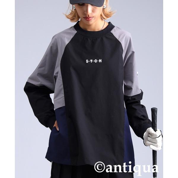 ZOZO問い合わせ番号:98712538ショップ:antiqua，アンティカブランド:antiqua，アンティカ商品名:【STCH】配色切替トップスカテゴリ:トップス>Tシャツ/カットソーブランド品番:ZST-00126素材:本体：ポ...