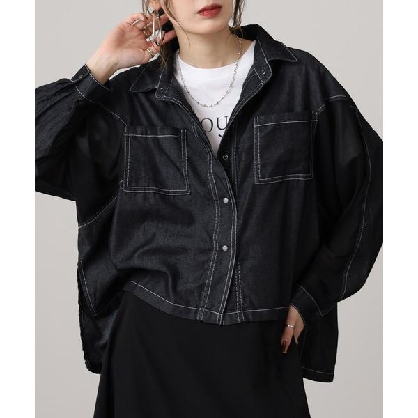 『タイムセール実施中』ZOZO問い合わせ番号:98713584ショップ:FUNALIVE，ファンアライブブランド:FUNALIVE，ファンアライブ商品名:je crois soi ステッチデニム　シャツカテゴリ:トップス>シャツ/ブラ...