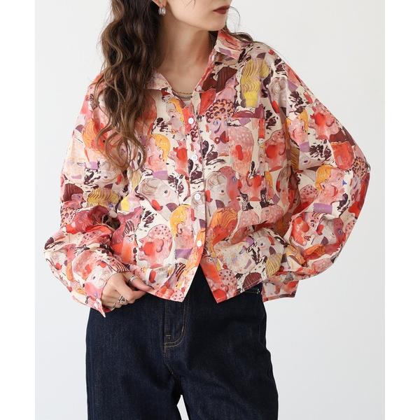 『タイムセール実施中』ZOZO問い合わせ番号:98713592ショップ:FUNALIVE，ファンアライブブランド:FUNALIVE，ファンアライブ商品名:je crois soi プリント　シャツカテゴリ:トップス>シャツ/ブラウスブ...