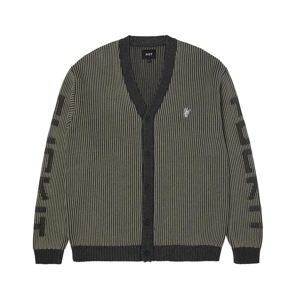 ZOZO問い合わせ番号:98713959ショップ:HUF，ハフブランド:HUF，ハフ商品名:REPEATER CARDIGANカテゴリ:トップス>ニット/セーターブランド品番:25F_KN00561素材:コットン100%カラー:グレー...