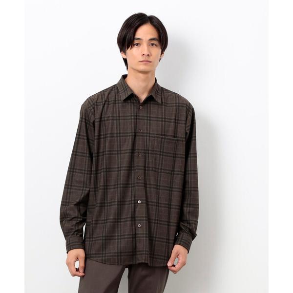 『セール実施中』ZOZO問い合わせ番号:98714281ショップ:COMME CA ISM，コムサイズムブランド:COMME CA ISM，コムサイズム商品名:トリコットコーデュロイチェックプリント  ショートポイントカラー シャツカテゴリ...