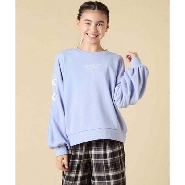 『セール実施中』ZOZO問い合わせ番号:98745304ショップ:a.v.v，アー・ヴェ・ヴェブランド:a.v.v，アーヴェヴェ商品名:[120-160]【人気NO.1トップス！/袖レースアップ/プチロゴ/通学にもオススメ】レースアップスリ...