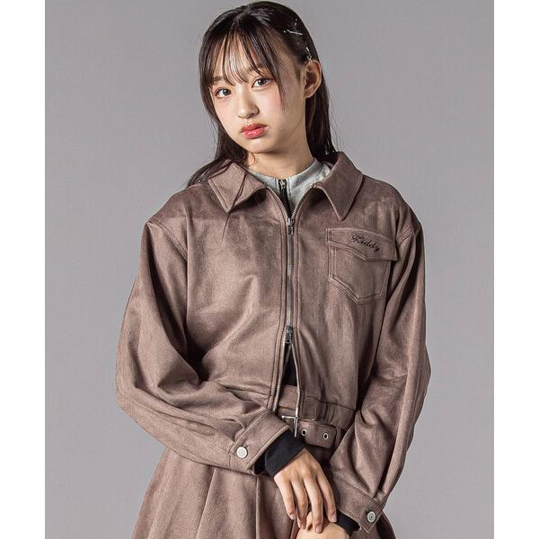 『タイムセール実施中』ZOZO問い合わせ番号:98745408ショップ:BEBE ONLINE STORE，ベベ オンラインストアブランド:ZIDDY，ジディ商品名:スウェードポンチジャケット(130~160cm)カテゴリ:ジャケット/アウ...