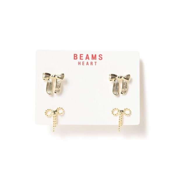 『セール実施中』※このアイテムは返品・交換対象外商品です。ZOZO問い合わせ番号:98745835ショップ:BEAMS HEART，ビームスハートブランド:BEAMS HEART，ビームスハート商品名:リボン セットピアスカテゴリ:アクセサ...