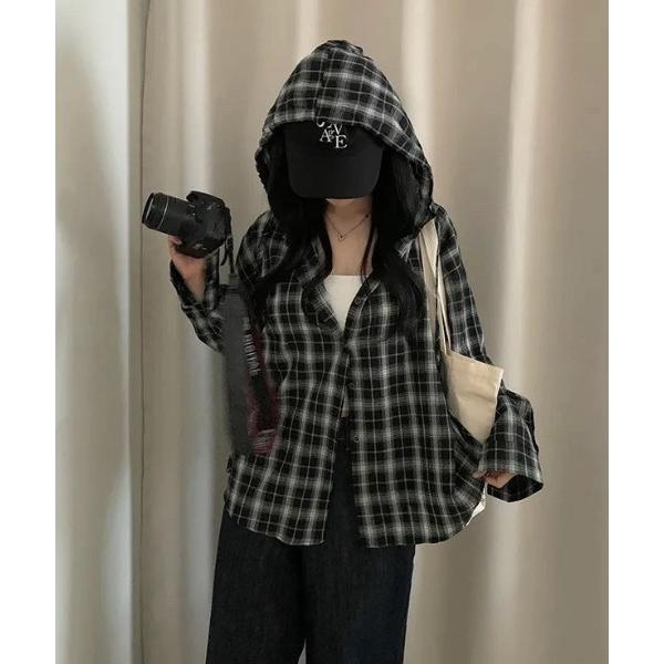 『タイムセール実施中』ZOZO問い合わせ番号:98746223ショップ:VIBGYOR，ヴィブジョーブランド:VIBGYOR，ヴィブジョー商品名:【LAMPOON】オーバーサイズチェックシャツパーカーカテゴリ:トップス>パーカーブラン...