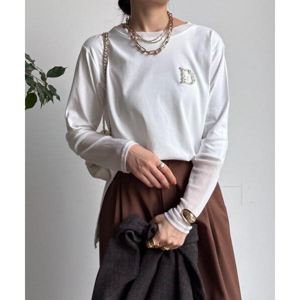 『セール実施中』ZOZO問い合わせ番号:98746706ショップ:DouDou，ドゥドゥブランド:DouDou，ドゥドゥ商品名:DビジューロンTEEカテゴリ:トップス>Tシャツ/カットソーブランド品番:DDZ1052206A0010素...