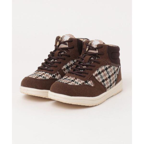 ZOZO問い合わせ番号:98747208ショップ:BETTY CLUB，ベティ クラブブランド:moz，モズ，BETTY CLUB，ベティクラブ商品名:moz(モズ) あったかチェック柄レトロ異素材コンビハイカットスニーカーカテゴリ:シュー...