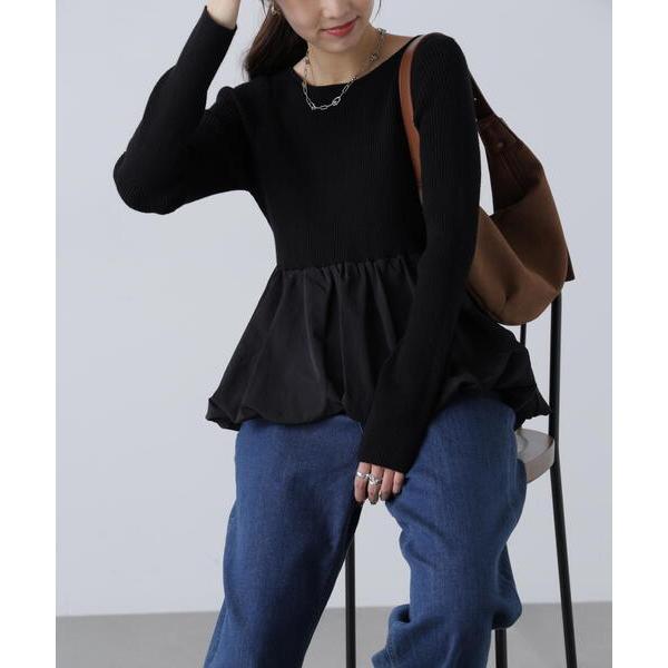 『タイムセール実施中』ZOZO問い合わせ番号:98748107ショップ:FREE'S MART，フリーズマートブランド:FREE'S MART，フリーズマート商品名:◇〈ＭＦＭ〉ペプラムバルーンニットカテゴリ:トップス>ニット/セータ...