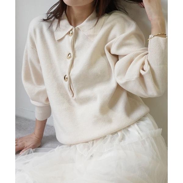 『タイムセール実施中』ZOZO問い合わせ番号:98748193ショップ:CORNERS，コーナーズブランド:CORNERS，コーナーズ商品名:金ボタンポロニットカテゴリ:トップス>ニット/セーターブランド品番:32818素材:ポリエス...