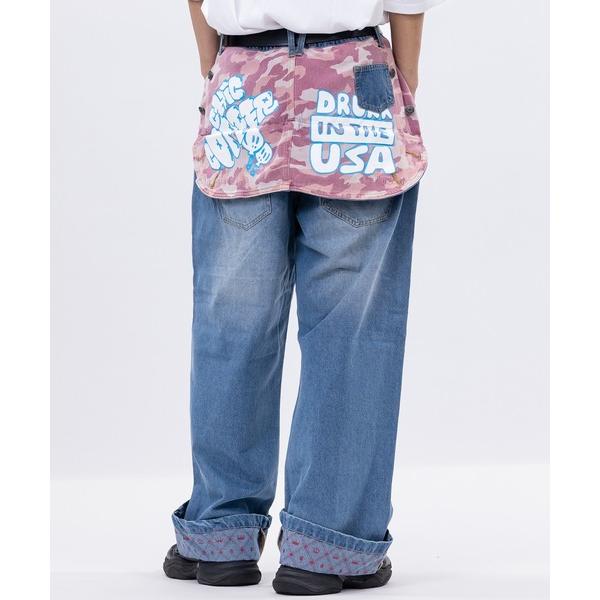 『タイムセール実施中』ZOZO問い合わせ番号:98749043ショップ:JOHN'S CLOSET，ジョンズクローゼットブランド:JOHN'S CLOSET，ジョンズクローゼット商品名:【13】ヒップデザイン ワイドデニムパンツカテゴリ:パ...