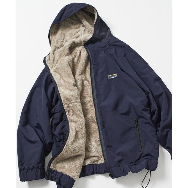 ZOZO問い合わせ番号:98749137ショップ:FREAK'S STORE，フリークスストアブランド:FREAK'S STORE，フリークスストア商品名:限定展開 リラックスフィット ナイロン フリース リバーシブル フーディ ジャケット...