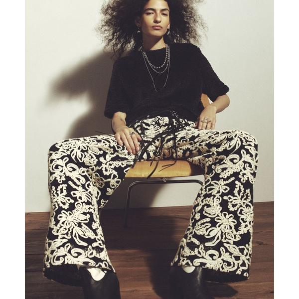 『セール実施中』ZOZO問い合わせ番号:98749249ショップ:ROSE BUD，ローズバッドブランド:ROSE BUD，ローズバッド商品名:(mag.byc)EMBROIDERY MESH PANTSカテゴリ:パンツ>その他パンツ...