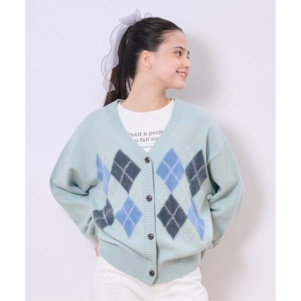 『セール実施中』ZOZO問い合わせ番号:98780013ショップ:NARUMIYA ONLINE，ナルミヤ オンラインブランド:pom ponette junior，ポンポネットジュニア商品名:アーガイルニットカーデカテゴリ:トップス&gt...