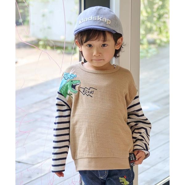 『セール実施中』ZOZO問い合わせ番号:98780032ショップ:NARUMIYA ONLINE，ナルミヤ オンラインブランド:kladskap，クレードスコープ商品名:恐竜接結長袖Tシャツカテゴリ:トップス>Tシャツ/カットソーブラ...