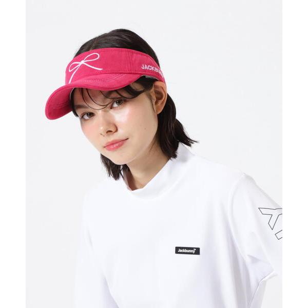 『セール実施中』ZOZO問い合わせ番号:98780748ショップ:the HOUSE，ザハウスブランド:Jack Bunny!!，ジャックバニー商品名:【Jack Bunny!!】スピンドルリボンバイザー (LADIES)カテゴリ:帽子&g...