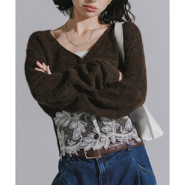 『タイムセール実施中』ZOZO問い合わせ番号:98781760ショップ:ROOP TOKYO，ループトーキョーブランド:Chick，チック，ROOPTOKYO，ループトウキョウ商品名:Floral Lace Jagged Knit Card...