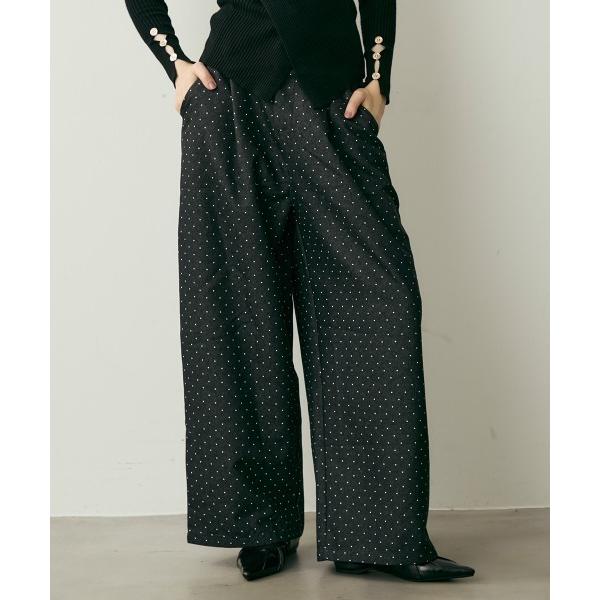 『セール実施中』ZOZO問い合わせ番号:98782739ショップ:Auntie Rosa，アンティローザブランド:Clum，クルム商品名:ドットパターンワイドスラックスパンツカテゴリ:パンツ>スラックスブランド品番:XRANR2540...
