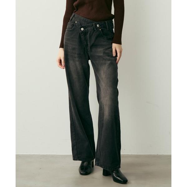 『セール実施中』ZOZO問い合わせ番号:98782761ショップ:Auntie Rosa，アンティローザブランド:Clum，クルム商品名:クロスオーバーラップデザインデニムパンツカテゴリ:パンツ>デニムパンツブランド品番:XRANR2...