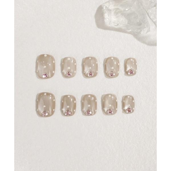 『タイムセール実施中』※このアイテムは返品・交換対象外商品です。コスメ商品ZOZO問い合わせ番号:98783036ショップ:Anail，エーネイルブランド:Anail，エーネイル商品名:水光ネイルグレージュマグネットピンクハートストーンドッ...