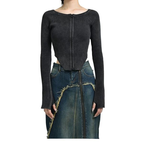 ZOZO問い合わせ番号:98783986ショップ:NUBIAN，ヌビアンブランド:VIVAMUS，ヴィヴァムス商品名:BITIER RIB CARDIGANカテゴリ:トップス>カーディガン/ボレロブランド品番:VM25SS-LS029...