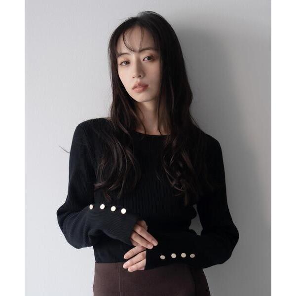 『タイムセール実施中』ZOZO問い合わせ番号:98814999ショップ:INGNI，イングブランド:INGNI SOELA，イングソエラ，INGNI，イング商品名:【INGNI　SOELA】ボートネック袖金ボタンニット／WEB限定カテゴリ:...