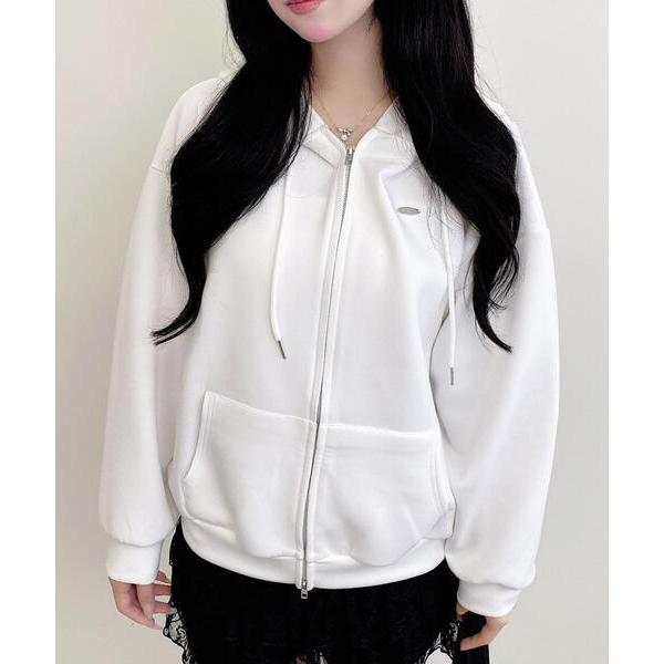 『タイムセール実施中』ZOZO問い合わせ番号:98815015ショップ:INGNI，イングブランド:INGNI，イング商品名:プレート付ダブルジップダンボールパーカーカテゴリ:トップス>パーカーブランド品番:1254-600133素材...