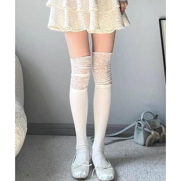 ※このアイテムは返品・交換対象外商品です。ZOZO問い合わせ番号:98815247ショップ:WEGO，ウィゴーブランド:WEGO，ウィゴー商品名:WEGO/レース切替ハイソックスカテゴリ:レッグウェア>ソックス/靴下ブランド品番:MO...