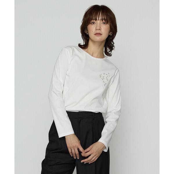 『セール実施中』ZOZO問い合わせ番号:98815320ショップ:COMME CA，コムサブランド:COMME CA，コムサ商品名:スーピマバイオシルスムース ビジュー刺繍Tシャツカテゴリ:トップス>Tシャツ/カットソーブランド品番:...