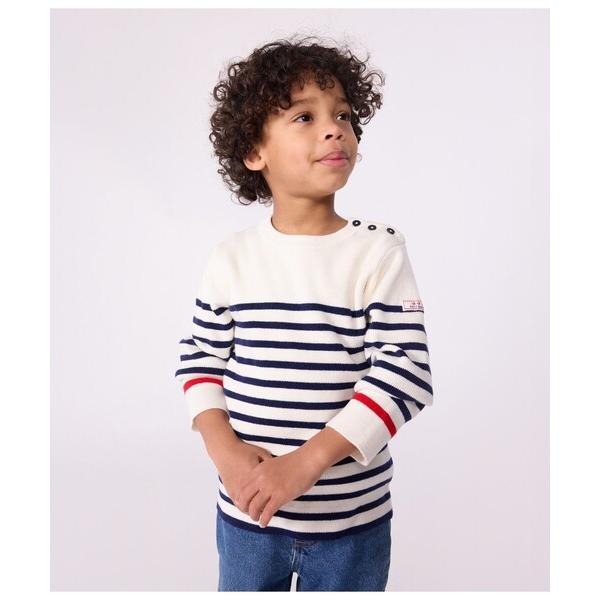ZOZO問い合わせ番号:98815522ショップ:PETIT BATEAU，プチバトーブランド:PETIT BATEAU，プチバトー商品名:ニットプルオーバーカテゴリ:トップス>ニット/セーターブランド品番:A0E5MA素材:55%ウ...