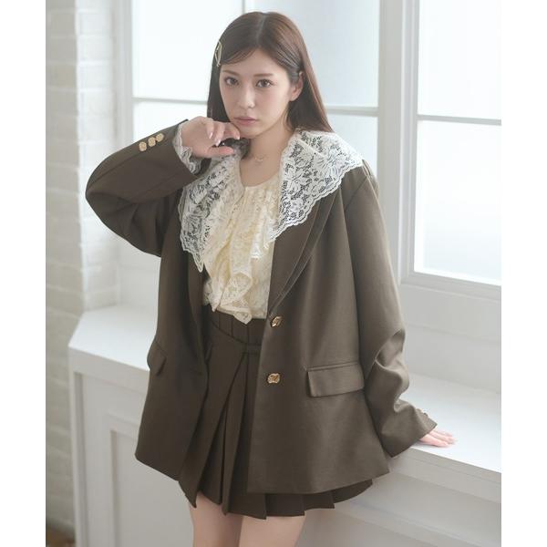 ZOZO問い合わせ番号:98815729ショップ:Ambre Neige，アンブルネージュブランド:Ambre Neige，アンブルネージュ商品名:W lapel tailored jacket / Wラペルテーラードジャケットカテゴリ:ジ...