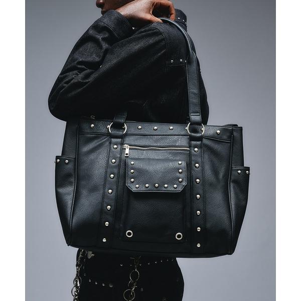 ZOZO問い合わせ番号:98815740ショップ:FTW，エフティーダブリューブランド:ANDER HUNK，アンダーハンク商品名:Studs Design Boston Bag / スタッズデザインボストンバッグカテゴリ:バッグ>ボ...