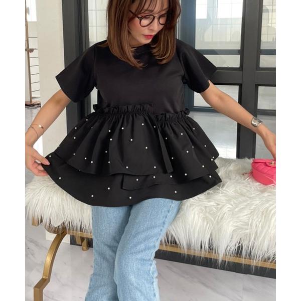 参考価格：8，980円発売時期：2023年06月コンディション：A（使用感なし）数回使用した程度で使用感が感じられないアイテム参考商品名：スーパーストレッチ 裾ドット パール フリルTシャツ参考品番：kbm390【商品に関する注意事項】・こ...