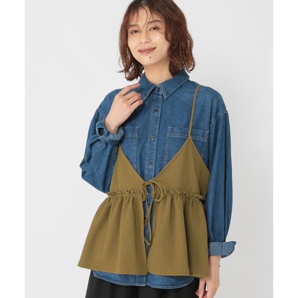 『セール実施中』ZOZO問い合わせ番号:98846695ショップ:studio CLIP，スタディオクリップブランド:studio CLIP，スタディオクリップ商品名:【WEB・一部地域限定】ダブルフロントギャザービスチェカテゴリ:トップス...