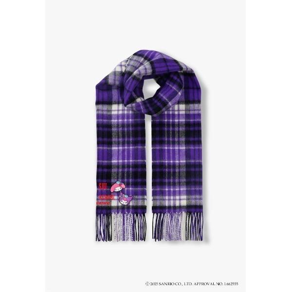 ZOZO問い合わせ番号:98846945ショップ:ANNA SUI，アナ スイブランド:ANNA SUI，アナスイ商品名:マイメロディ＆クロミ 刺繍ブローチ付きチェックマフラーカテゴリ:ファッション雑貨>マフラーブランド品番:2ASR...