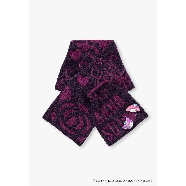ZOZO問い合わせ番号:98846946ショップ:ANNA SUI，アナ スイブランド:ANNA SUI，アナスイ商品名:マイメロディ＆クロミ 刺繍ブローチ付きモールニットマフラーカテゴリ:ファッション雑貨>マフラーブランド品番:2A...