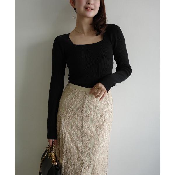 ZOZO問い合わせ番号:98846969ショップ:anuans，アニュアンスブランド:anuans，アニュアンス商品名:シルクカシミアブレンドデコルテリブニットカテゴリ:トップス>ニット/セーターブランド品番:1525511011-0...