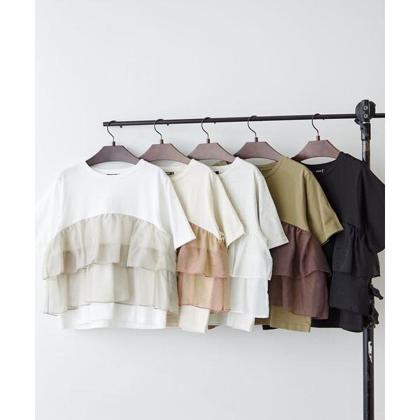 『セール実施中』参考価格：4，950円発売時期：2025年05月コンディション：A（使用感なし）数回使用した程度で使用感が感じられないアイテム参考商品名：オーガンジードッキング半袖T参考品番：5051060140【商品に関する注意事項】・こ...