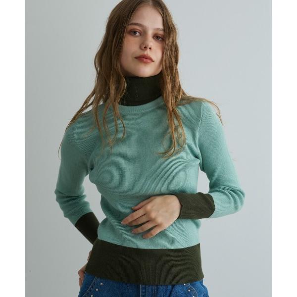 『タイムセール実施中』ZOZO問い合わせ番号:98877687ショップ:Ada.，エイダブランド:Mirette，ミレット商品名:バイカラーニットタートルプルオーバー / Bi-Color Knit Turtle Pulloverカテゴリ:...