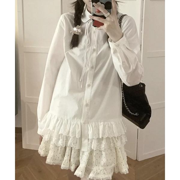 『タイムセール実施中』ZOZO問い合わせ番号:98908618ショップ:gossip！ロサンゼルス，ゴシップロサンゼルスブランド:gossip！ロサンゼルス，ゴシップロサンゼルス商品名:YUGA　重ね着デザイン　レース裾トップスカテゴリ:ト...