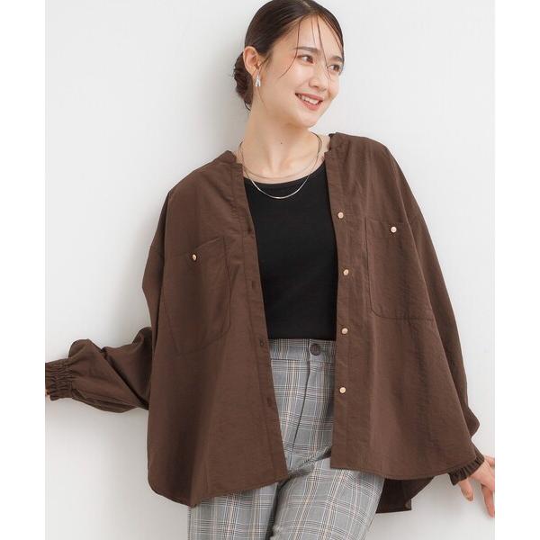 『タイムセール実施中』ZOZO問い合わせ番号:98909353ショップ:SHOO・LA・RUE，シューラルーブランド:DRESKIP，ドレスキップ商品名:【洗濯機可】羽織りにもなる ビックポケットVネックシャツカテゴリ:トップス>シャ...