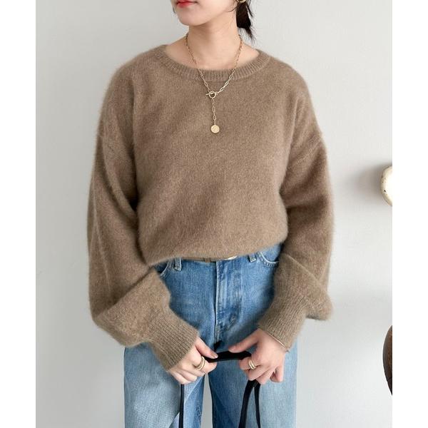 『タイムセール実施中』ZOZO問い合わせ番号:98909388ショップ:archives，アルシーヴブランド:DOUX ARCHIVES，ドゥアルシーヴ商品名:ラクーンミックスクルーネックニットカテゴリ:トップス>ニット/セーターブラ...