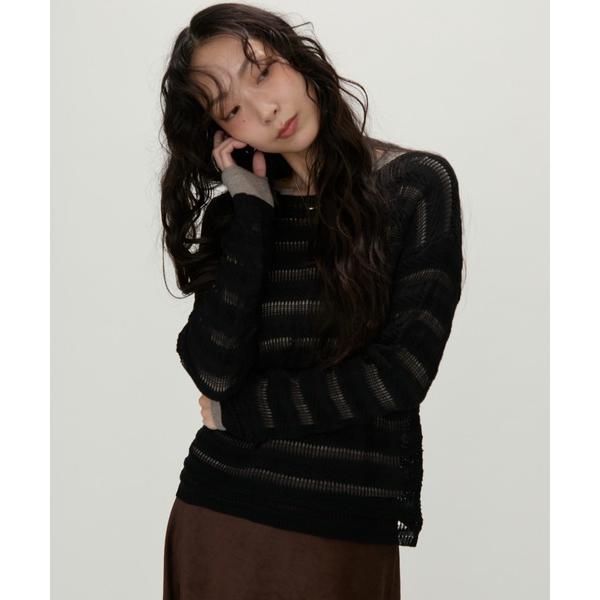 ZOZO問い合わせ番号:98909933ショップ:Auntie Rosa，アンティローザブランド:NUJOH，ヌゾ商品名:Airy Wave Knit Top / エアリーウェーブニットトップカテゴリ:トップス>ニット/セーターブラン...