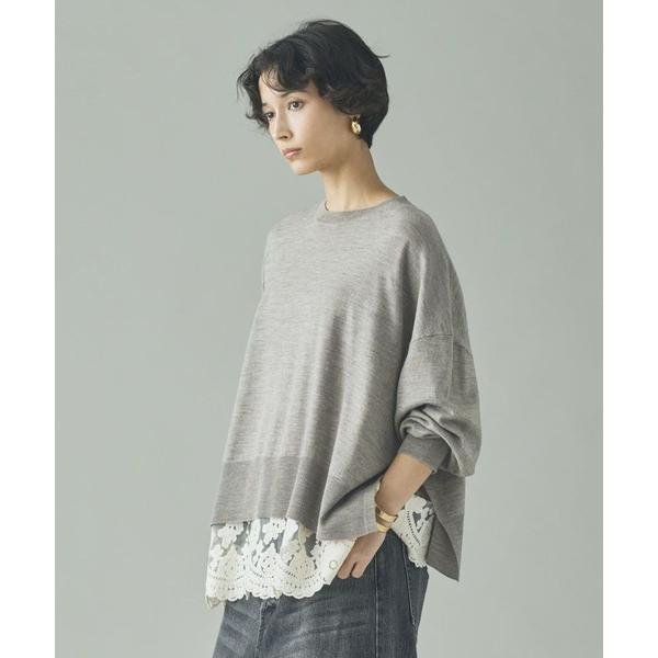 『タイムセール実施中』ZOZO問い合わせ番号:98910818ショップ:Curensology，カレンソロジーブランド:Curensology，カレンソロジー商品名:Curensology(カレンソロジー)/ハイゲージレースニットプルオーバ...