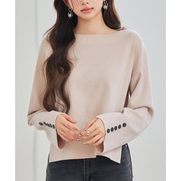 『タイムセール実施中』ZOZO問い合わせ番号:98910907ショップ:SAISON DE PAPILLON，セゾン ド パピヨンブランド:SAISON DE PAPILLON，セゾンドパピヨン商品名:ドロップド・ショルダーショート丈セータ...