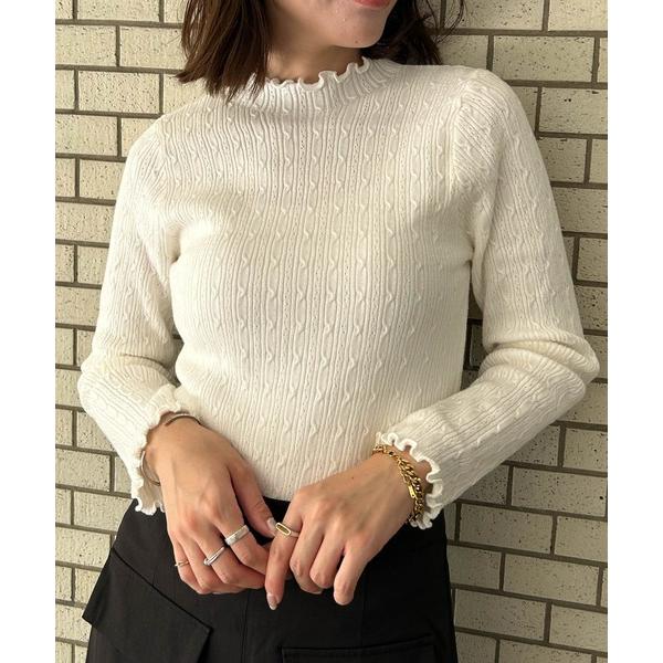 『タイムセール実施中』ZOZO問い合わせ番号:98911126ショップ:RIVER FIELD &amp; Co.，リバーフィールド　アンド　コーブランド:Ampirula，アンピルーラ商品名:ニット 長袖 トップス 秋 秋冬 フリル ハイ...