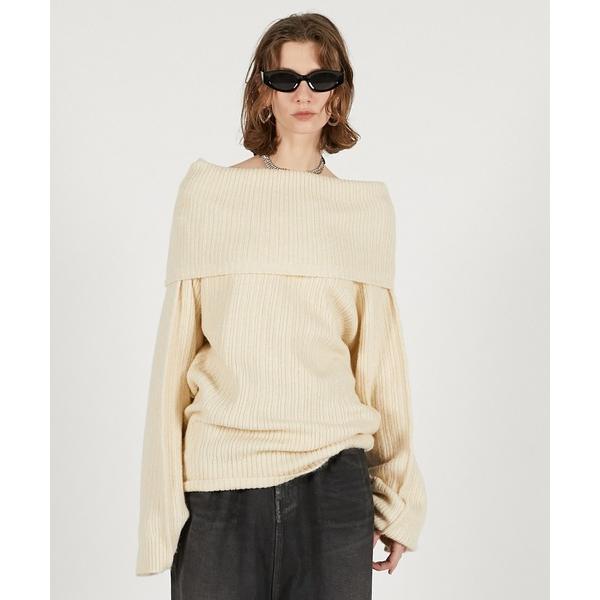 『タイムセール実施中』ZOZO問い合わせ番号:98931101ショップ:PRANK PROJECT，プランクプロジェクトブランド:PRANK PROJECT，プランクプロジェクト商品名:オフショルニット / Off-Shoulder Kni...