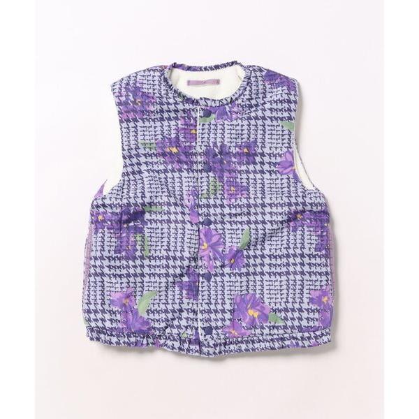 『セール実施中』ZOZO問い合わせ番号:98941988ショップ:HAKKA，ハッカブランド:hakka kids，ハッカキッズ商品名:グレンチェックアートスミレプリントリバーシブルベストカテゴリ:トップス>ベストブランド品番:321...